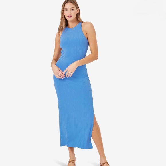 l*space | Dresses | Lspace Blue Francesca Criss Cross Low Back ...